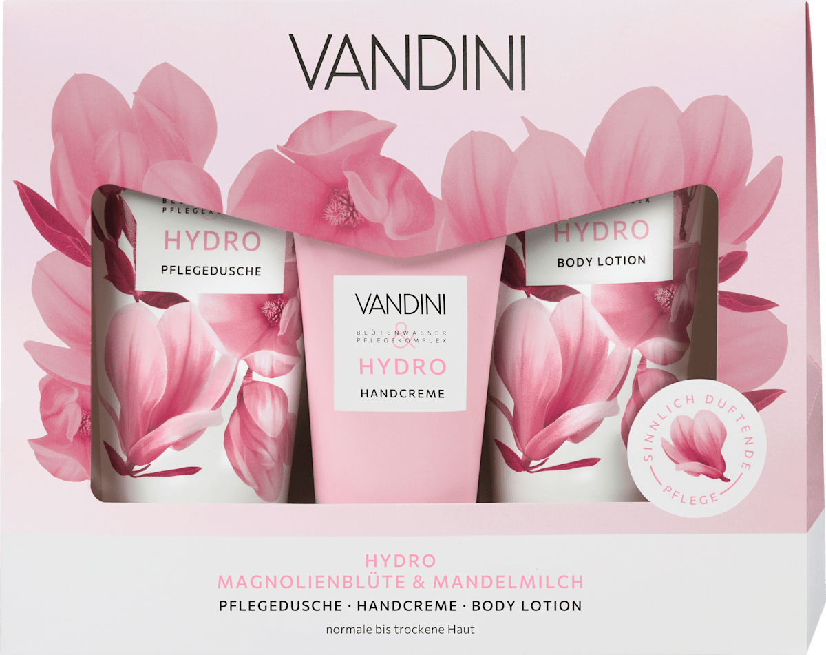 VANDINI Geschenkset HYDRO Magnolienblüte & Mandelmilch 3tlg, 1 St ...