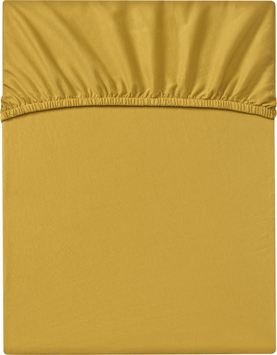 ALANA Spannbettlaken Doppelgröße, senfgelb, 180 x 200 cm, 1 St ...