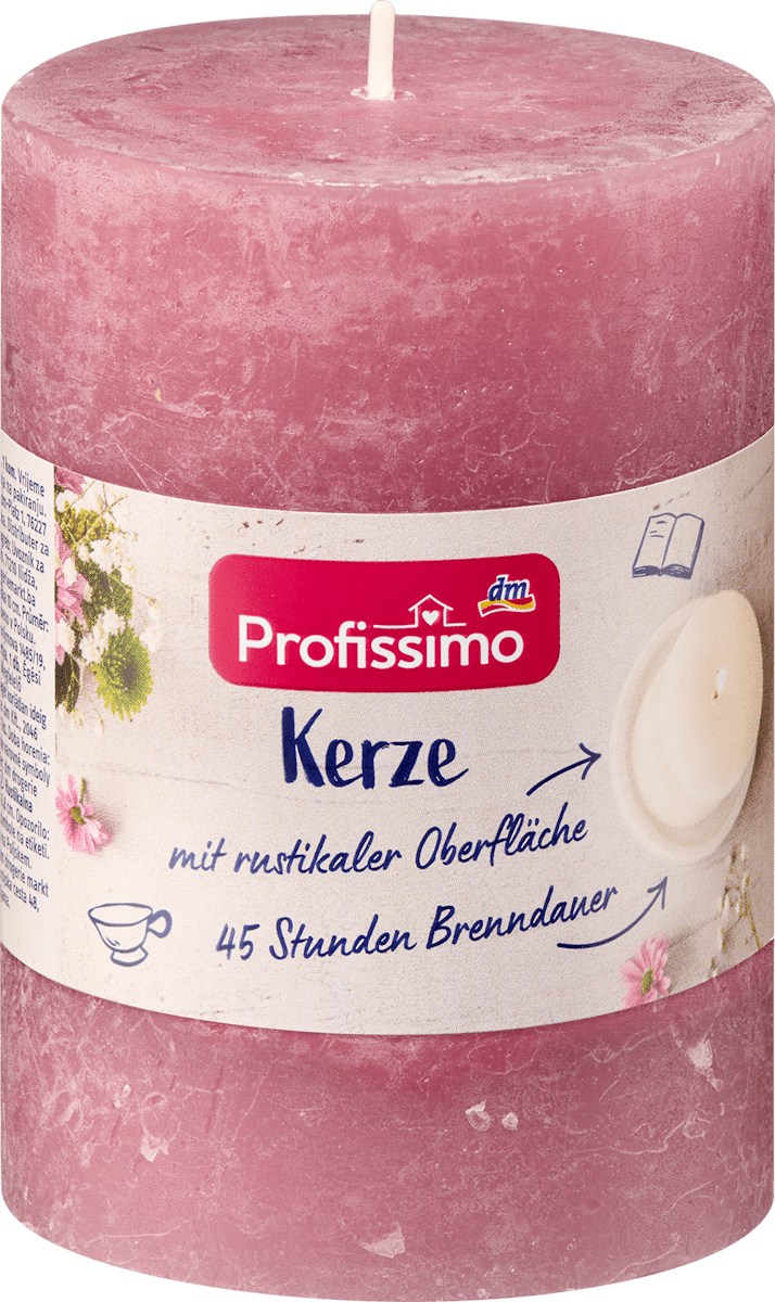 Profissimo Kerze rustik 100/68 rosa, 1 St dauerhaft günstig online ...