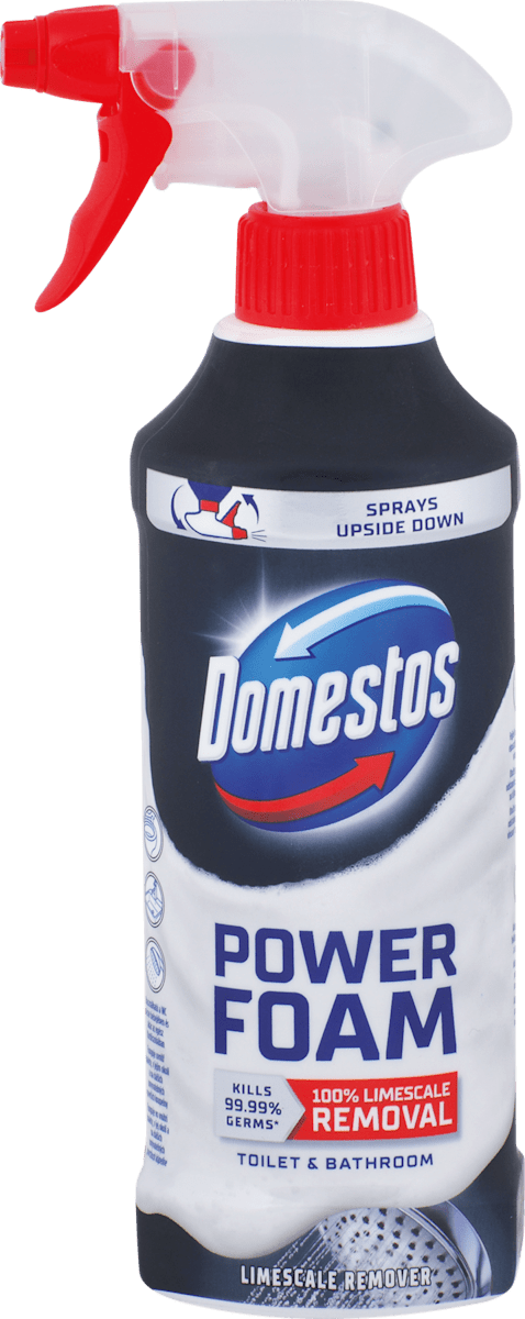 Domestos Čistiaca pena na WC a kúpeľne Power Foam - Žiaden vodný kameň, 435 ml | mojadm.sk