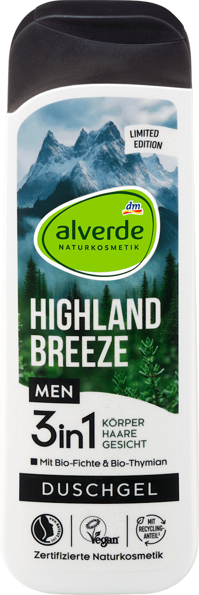 alverde MEN Duschgel Highland Breeze 3in1, 250 ml dauerhaft günstig ...