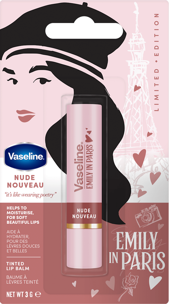 Vaseline balzám na rty Emily in Paris Nude, 3 g | dm.cz