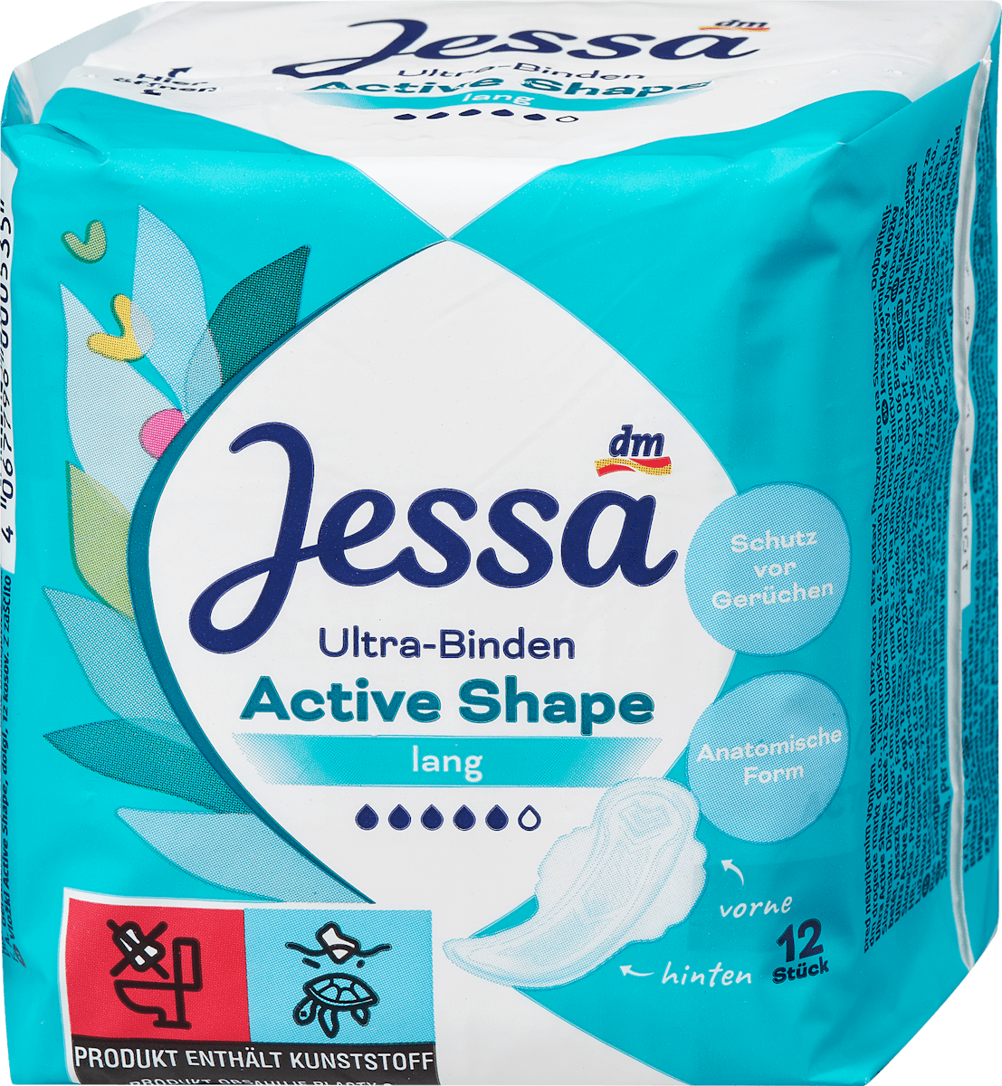 Jessa Absorbante ultra lungi active shape, 12 buc | dm.ro