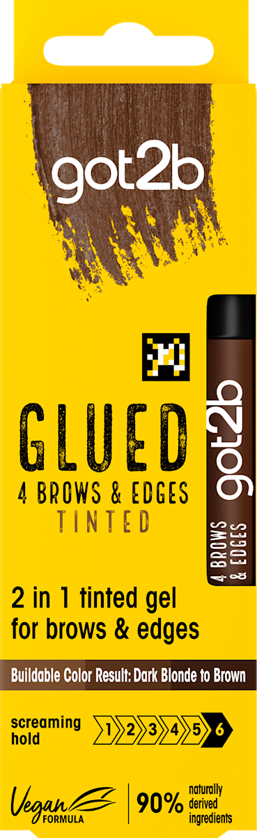 got2b GLUED TINTED 2in1 braon gel za obrve i pramenove oko linije kose ...