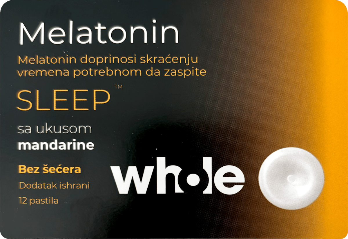 WHOLE Melatonin sa ukusom mandarine, dodatak ishrani sa melatoninom, 12 ...