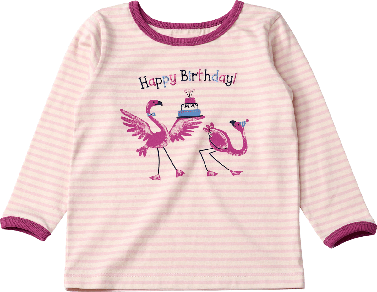 ALANA Langarmshirt Geburtstag mit Happy Birthday-Schriftzug, rosa, Gr ...