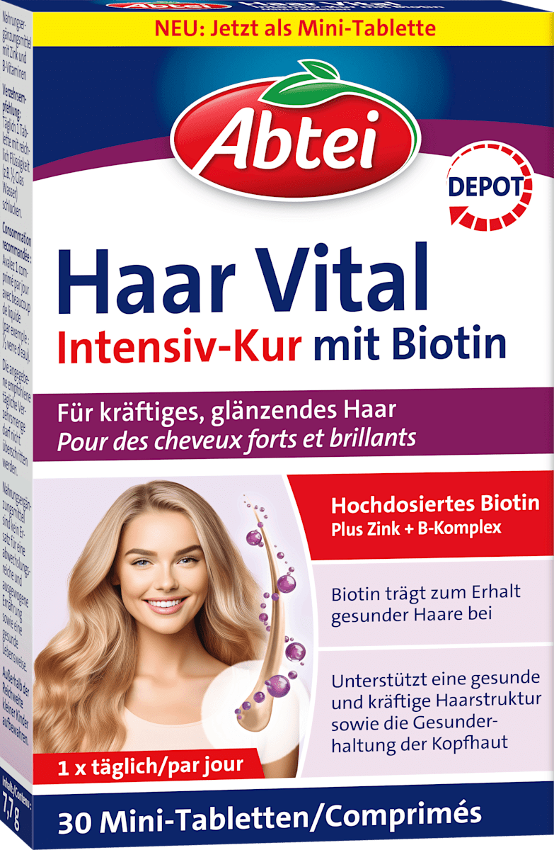Abtei Haar Vital Intensiv-Kur Mini-Tabletten 30 St, 7,7 g dauerhaft ...