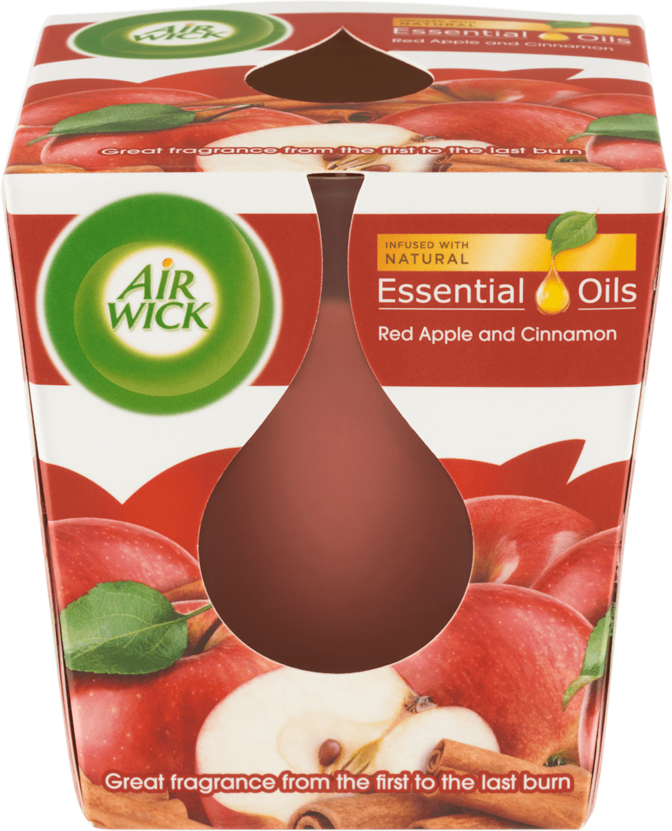AIR WICK Essential Oils Infusion svíčka Červené jablko a skořice, 105 g ...