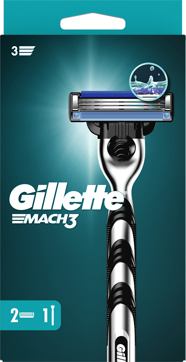 Gillette Aparat de ras Mach3, maner + 2 rezerve, 1 buc | dm.ro