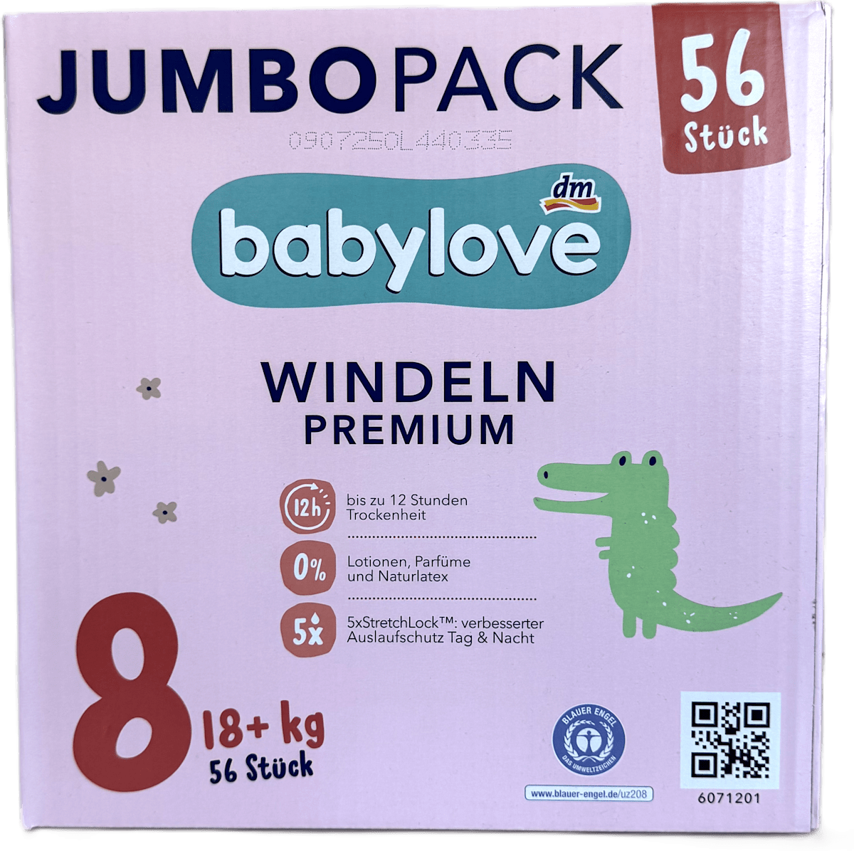 babylove Premium pelene jumbo pack vel. 8 (18+ kg), 56 kom. | dm.hr