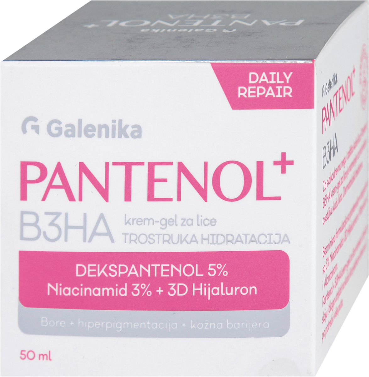 Galenika PANTENOL+ B3HA gel krema za lice, 50 ml | dm.rs