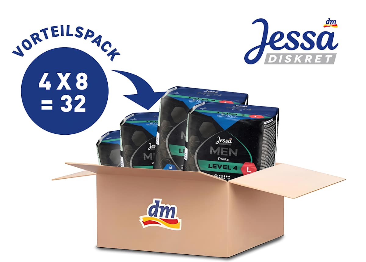 Jessa DISKRET Men Pants Inkontinenz Level 4 Gr. L Vorteilspack (4x8 St ...