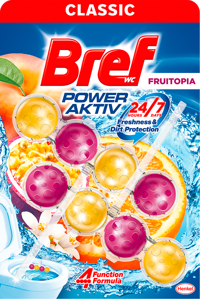 Bref POWER AKTIV FRUITOPIA WC osveživač, 2x50g, 100 g | dm.rs