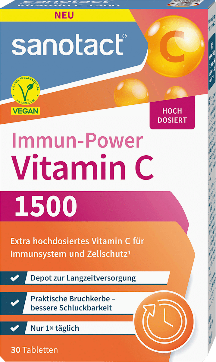 sanotact Vitamin C 1500 mg, 30 St, 57 g dauerhaft günstig online kaufen ...