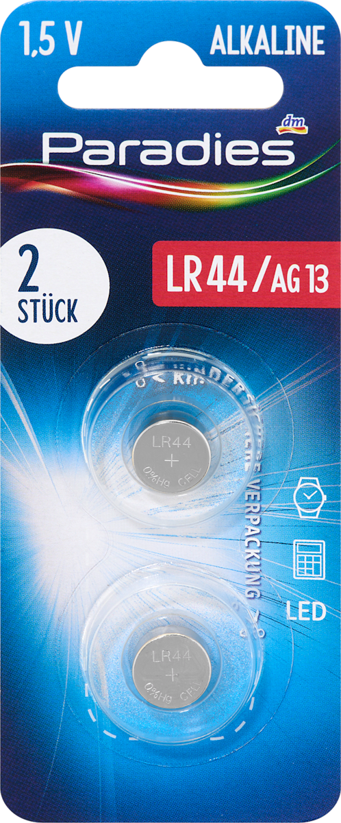 Paradies Knopfzelle LR 44, 2 St dauerhaft günstig online kaufen | dm.de