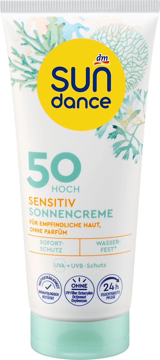 sundance Слънцезащитен крем sensitive SPF 50, 100 ml | dm България