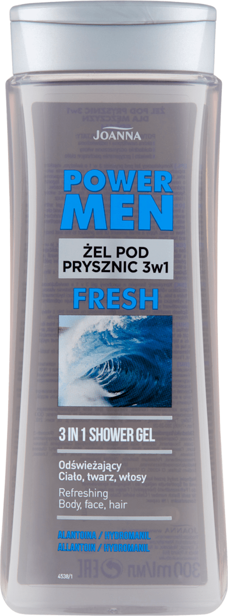 JOANNA Żel pod prysznic 3 w 1 alantoina i hydromanil Fresh Power Men ...