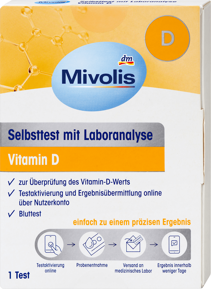 Mivolis Selbsttest mit Laboranalyse Vitamin D, 1 Anwendung, 1 St ...