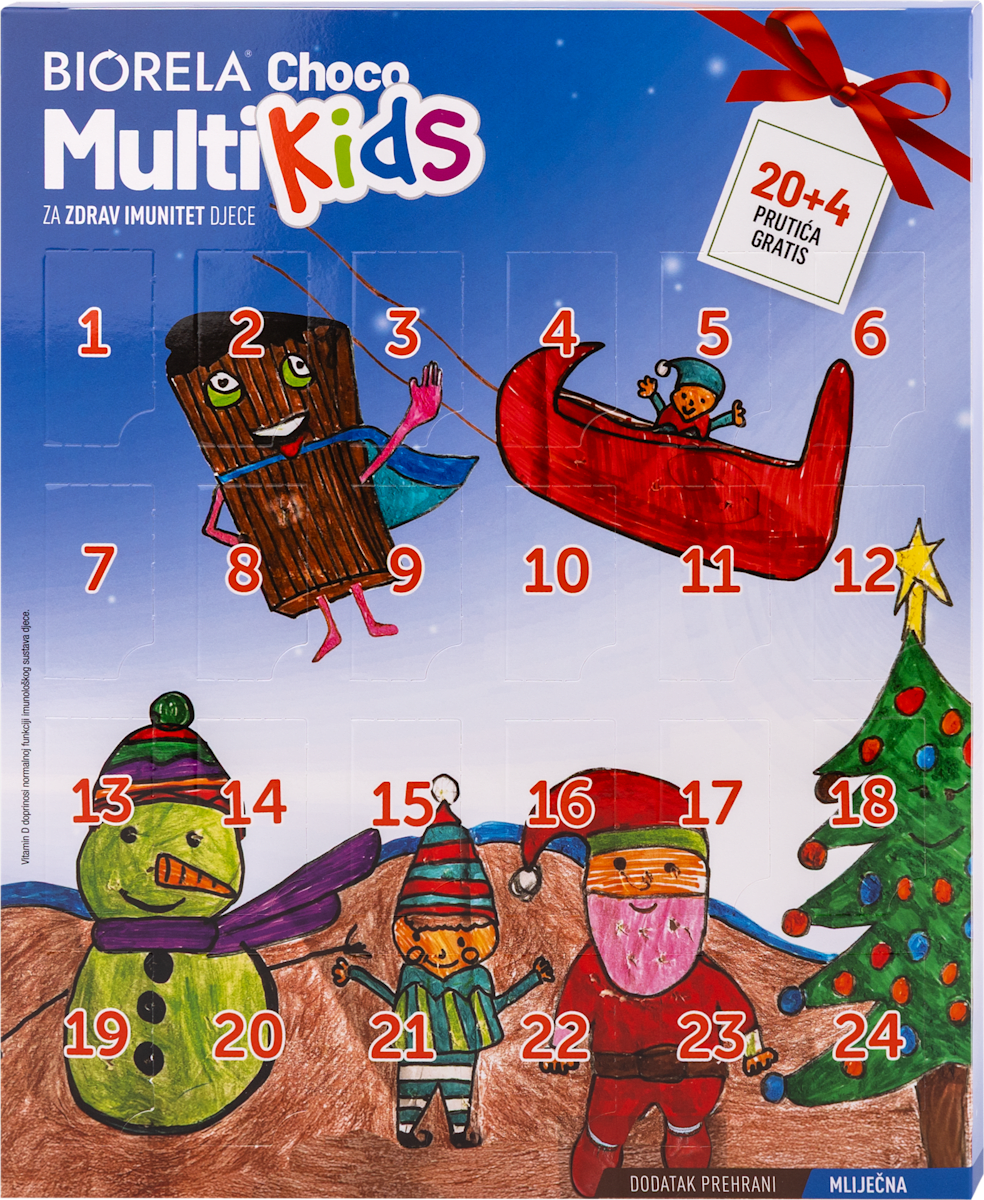 BIORELA Adventski kalendar Choco Multi Kids, više vrsta, 24 kom. | dm.hr