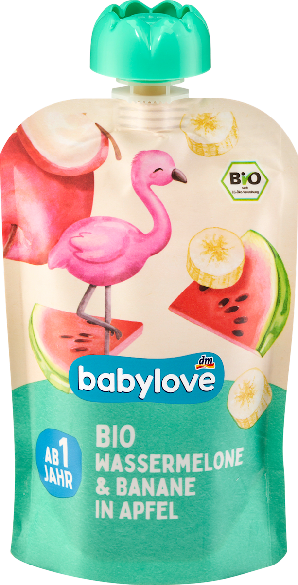 babylove Piure ecologic cu pepene roșu și banane în măr, de la 1 an ...