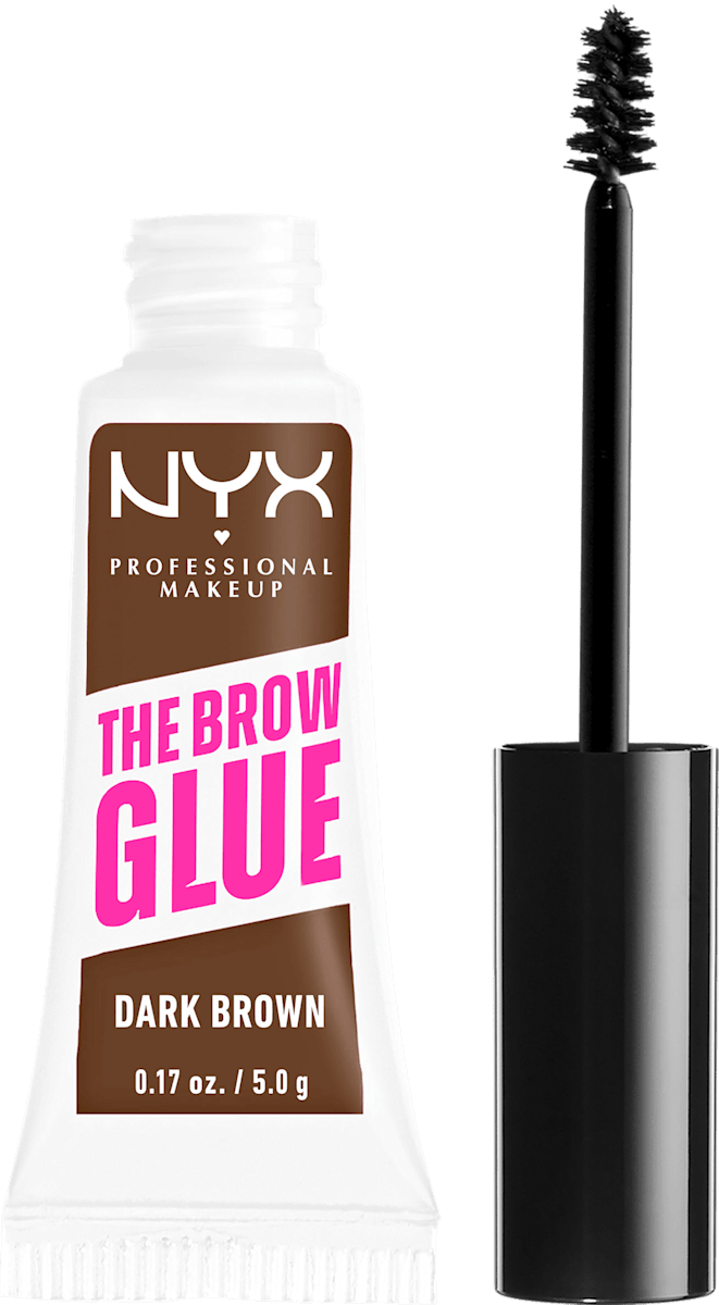 NYX PROFESSIONAL MAKEUP gel na obočí The Brow Glue, 04 Dark Brown, 5 g ...