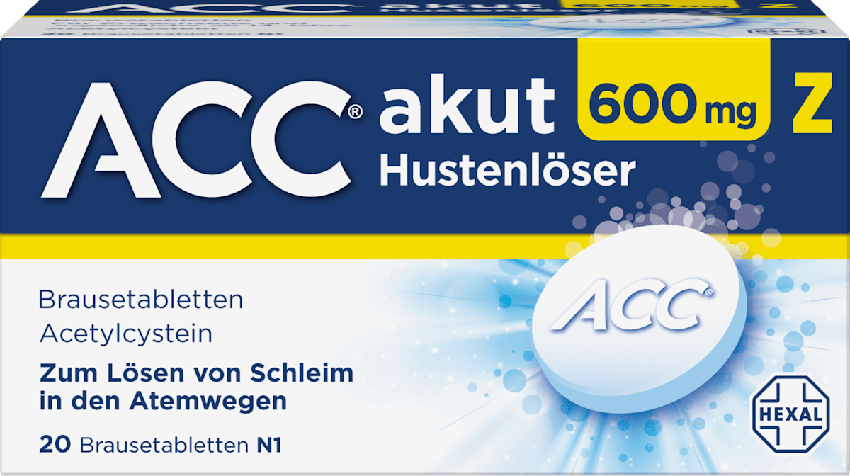 ACC ACC akut 600 mg Z Hustenlöser Acetylcystein, Brausetabletten, 20 St ...