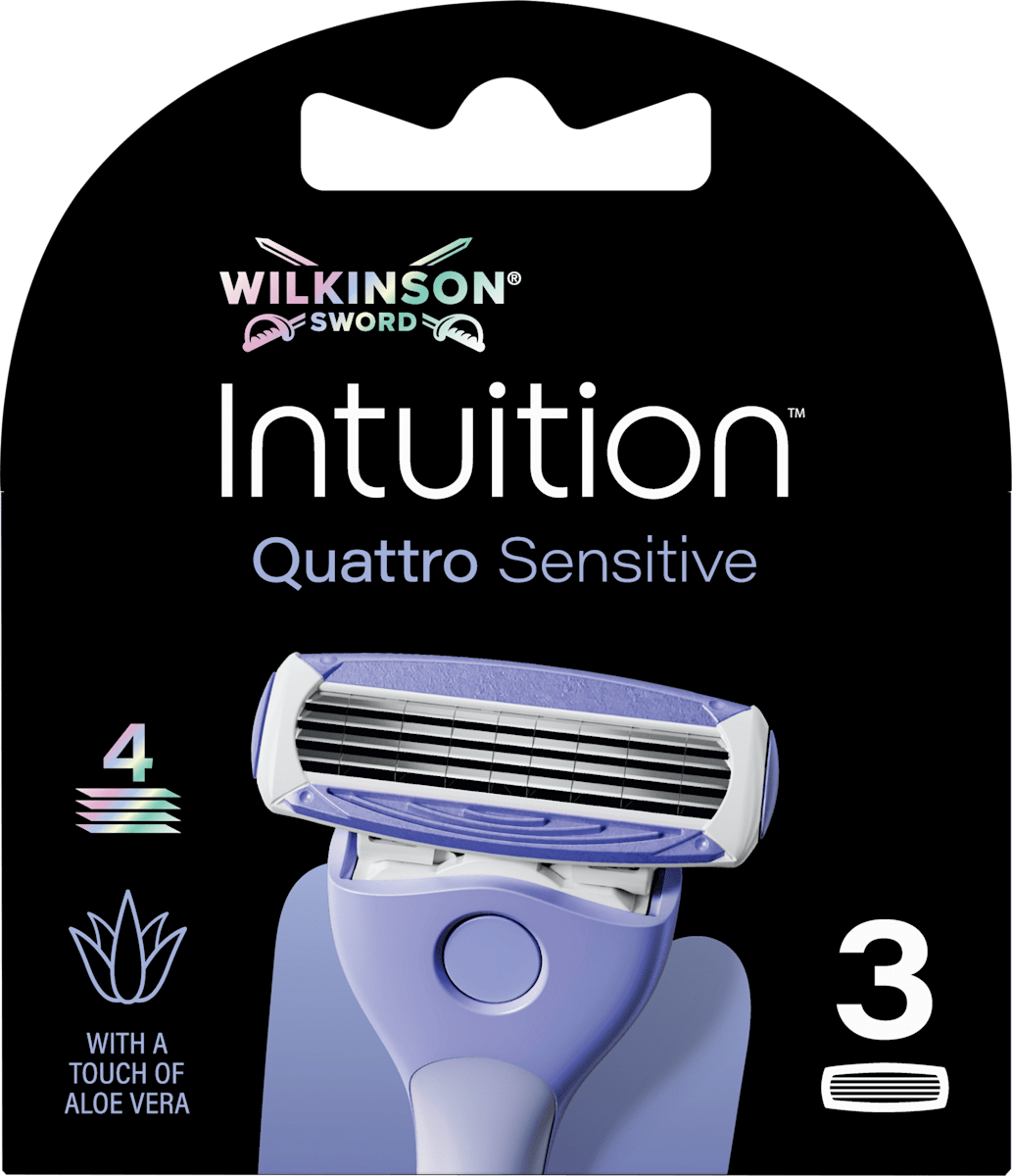 WILKINSON SWORD Rasierklingen, Intuition Quattro Sensitive, 3 St ...