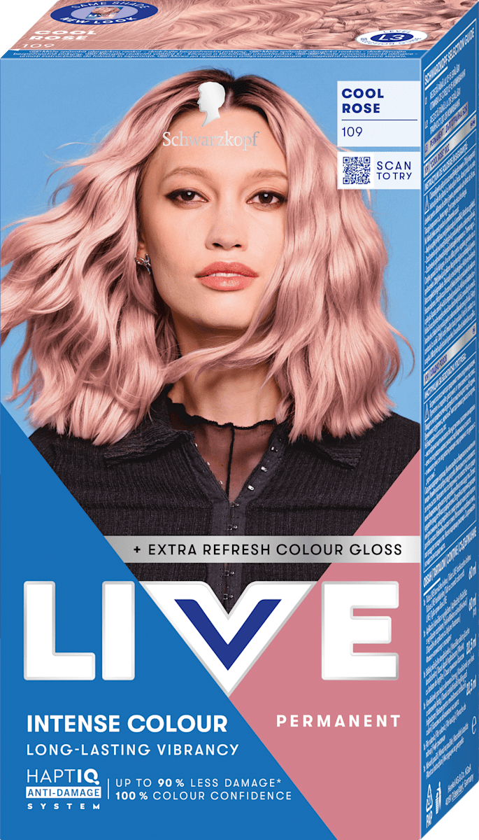 Schwarzkopf LIVE Боя за коса Intense Colour - Nr. 109 Cool Rose, 1 бр ...