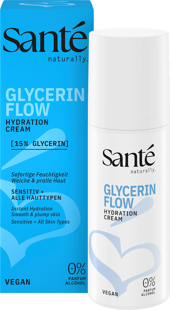 Santé naturally. Gesichtscreme Glycerin Flow Hydration, 50 ml dauerhaft ...