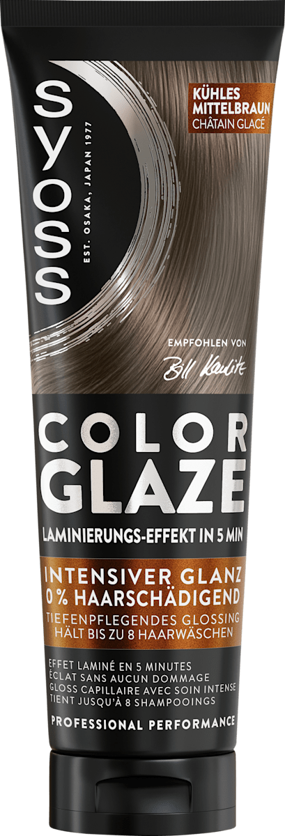 Syoss Farb-Glanzbehandlung Glossing Color Glaze kühles Mittelbraun, 130 ...