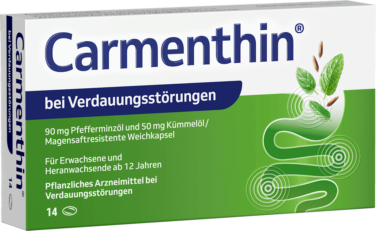 Carmenthin Carmenthin bei Verdauungsstörungen 90mg Pfefferminzöl und ...