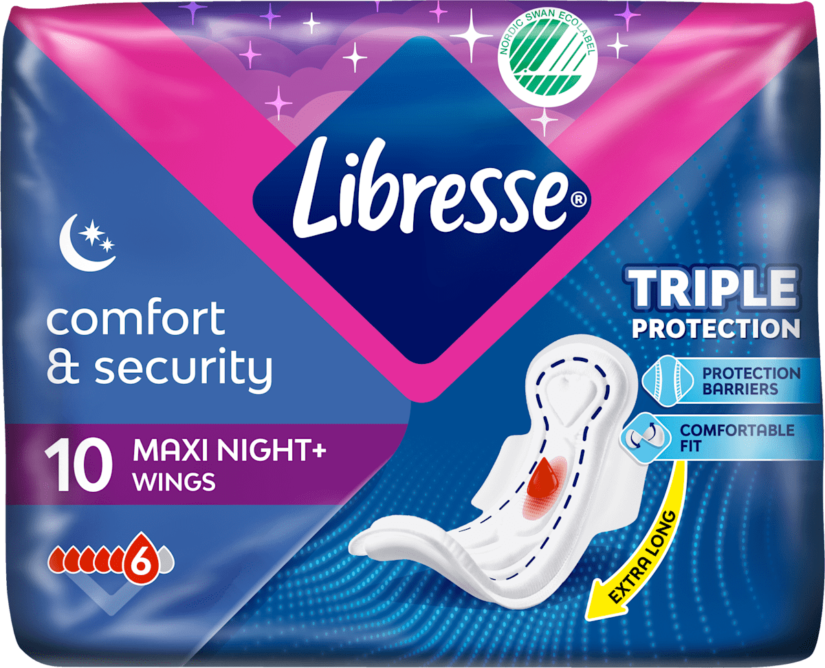Libresse goodnight higijenski ulošci s krilcima – maxi+ goodnight, 10 ...