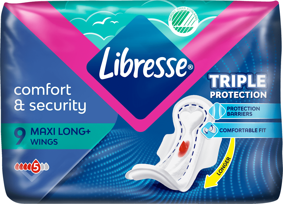 Libresse comfort & security higijenski ulošci – maxi long, 9 kom. | dm ...