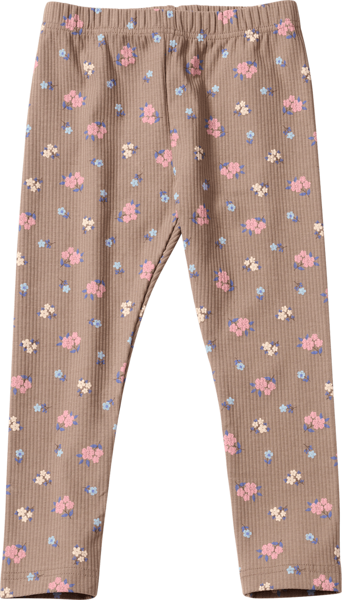 ALANA Leggings mit Blumen-Muster & Ripp-Struktur, braun, Gr. 110, 1 St ...