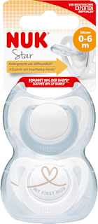 NUK Schnuller Signature Silikon, grün, 0-6 Monate, 2 St dauerhaft günstig online kaufen | dm.de