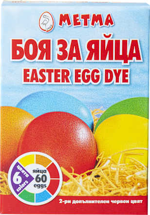 METMA Боя за яйца 5 цвята + допълнителен червен цвят, 12 g | dm България