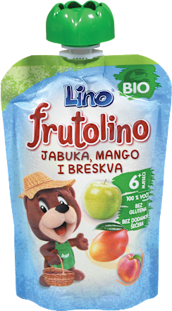 Lino Bio sadni žepek frutolino z okusom jabolka, manga in breskve, od 6 ...