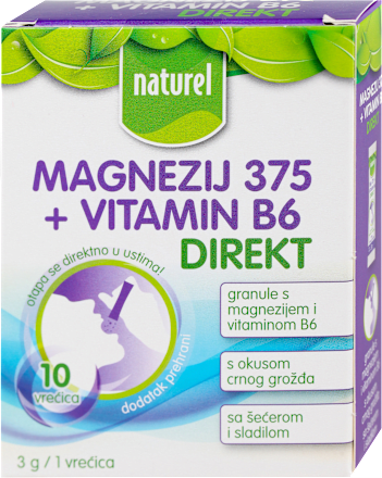 naturel MAGNEZIJUM 375 + VITAMIN B6 - DIREKT, 30 g | dm.rs