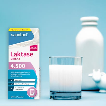 sanotact Laktase direkt 4500, Mini Tabletten 100 St, 7 g dauerhaft ...