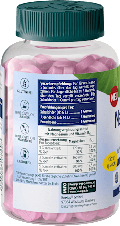 Kneipp Magnesium + B12 Gummis 60 St, 216 g dauerhaft günstig online ...