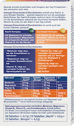 tetesept Einschlafen & Durchstarten Tabletten, 30 St | dm.at