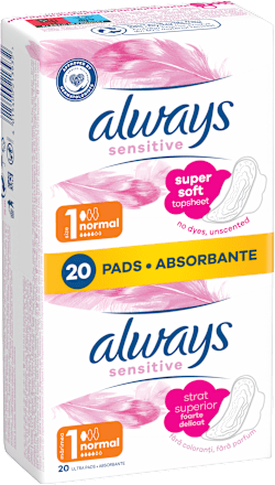 always Higienski vložki Sensitive duo Normal Plus, velikost 1, 20 kos ...