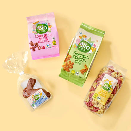 dmBio Granola - Musli proizvod sa čokoladnim figurama i sušenim ...