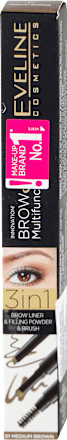 EVELINE COSMETICS BROW Styler Multifunction 3u1 za obrve- 01 Medium brown, 3 ml | dm.rs