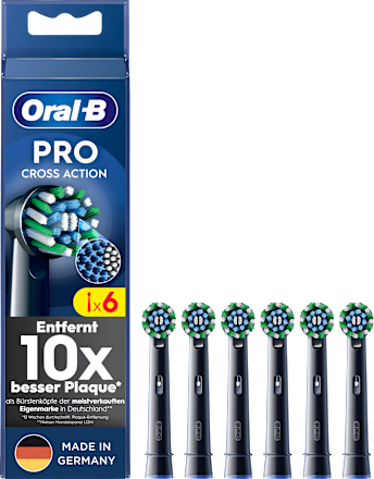 Oral-B Aufsteckbürsten PRO CrossAction schwarz, 6 St dauerhaft günstig online kaufen | dm.de