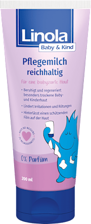 Linola Linola Baby & Kind Pflegemilch reichhaltig, 200 ml dauerhaft ...